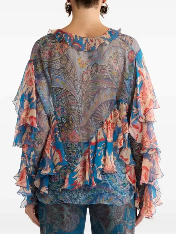 Etro Ruffled Blouse - Blue