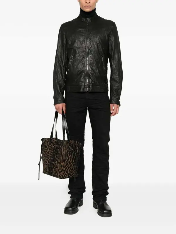 Dolce & Gabbana Lambskin Zip-up Jacket