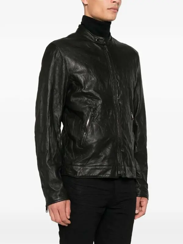 Dolce & Gabbana Lambskin Zip-up Jacket