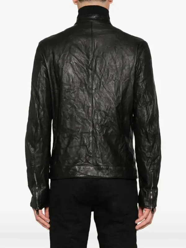 Dolce & Gabbana Lambskin Zip-up Jacket