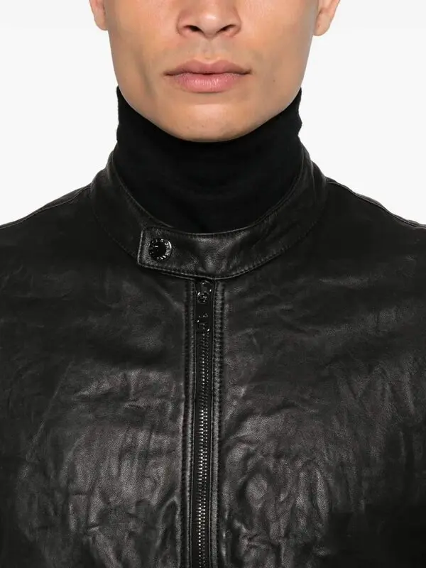 Dolce & Gabbana Lambskin Zip-up Jacket