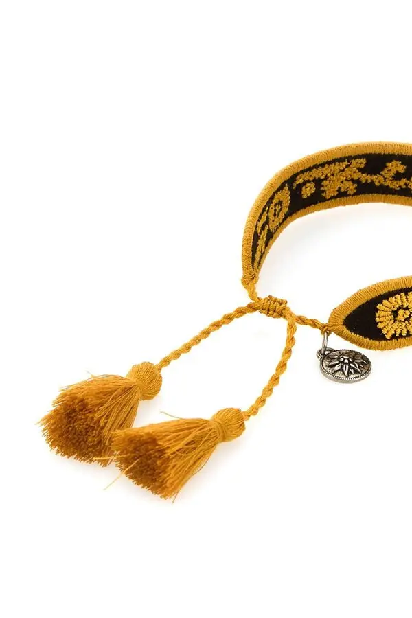Prada Two-tone Suede And Fabric Bracelet - Multicolor