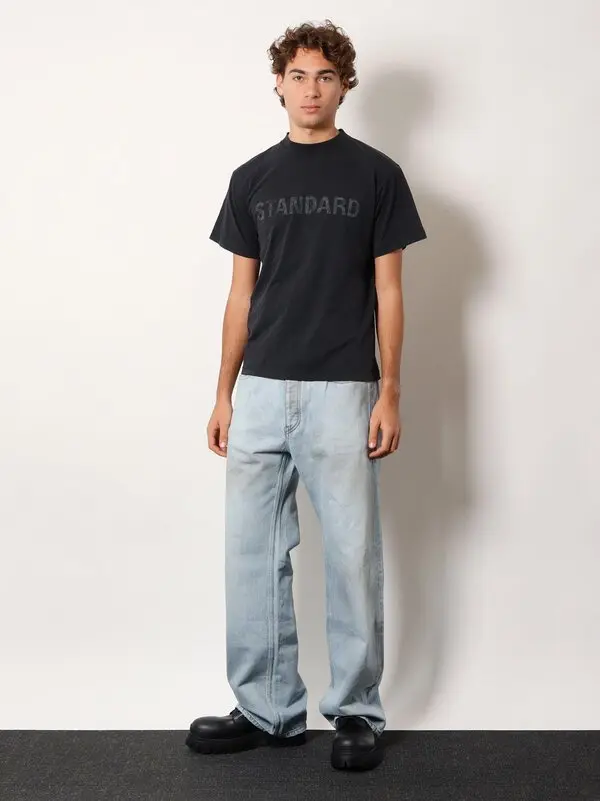 Balenciaga Distressed Wide-leg Denim Jeans