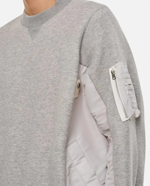 Sacai Sponge Sweat X Nylon Twill Pullover