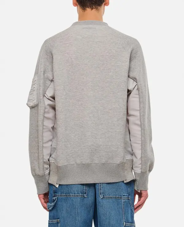 Sacai Sponge Sweat X Nylon Twill Pullover - Multicolor