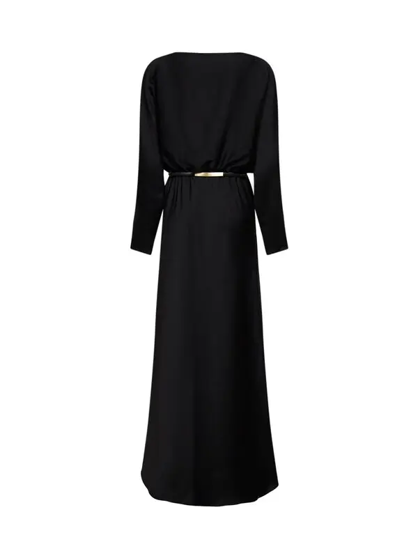 Max Mara Lightweight Satin Msepentola Long Dress - Multicolor