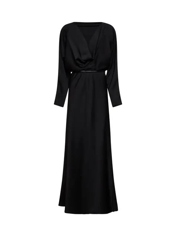 Max Mara Lightweight Satin Msepentola Long Dress - Multicolor