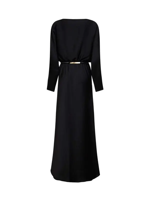 Max Mara Lightweight Satin Msepentola Long Dress - Multicolor