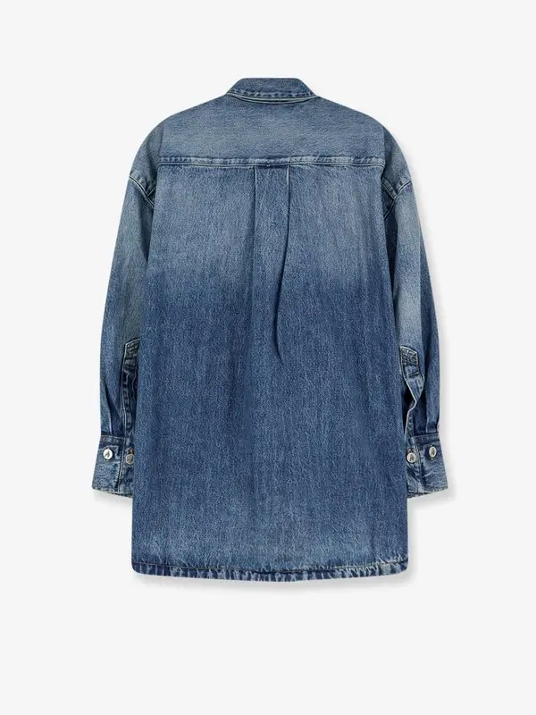 Attico Bomber Blue Denim Shirt - Multicolor