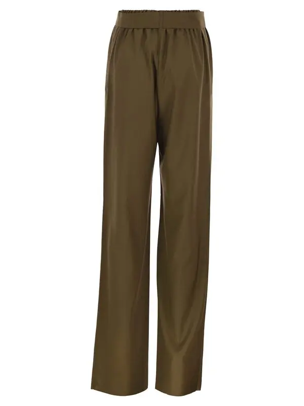 Max Mara Fluid Tailored Trousers In Pure Virgin Wool - Yellow