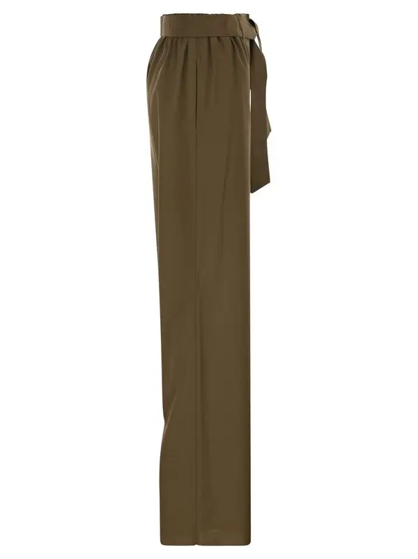 Max Mara Fluid Tailored Trousers In Pure Virgin Wool - Yellow