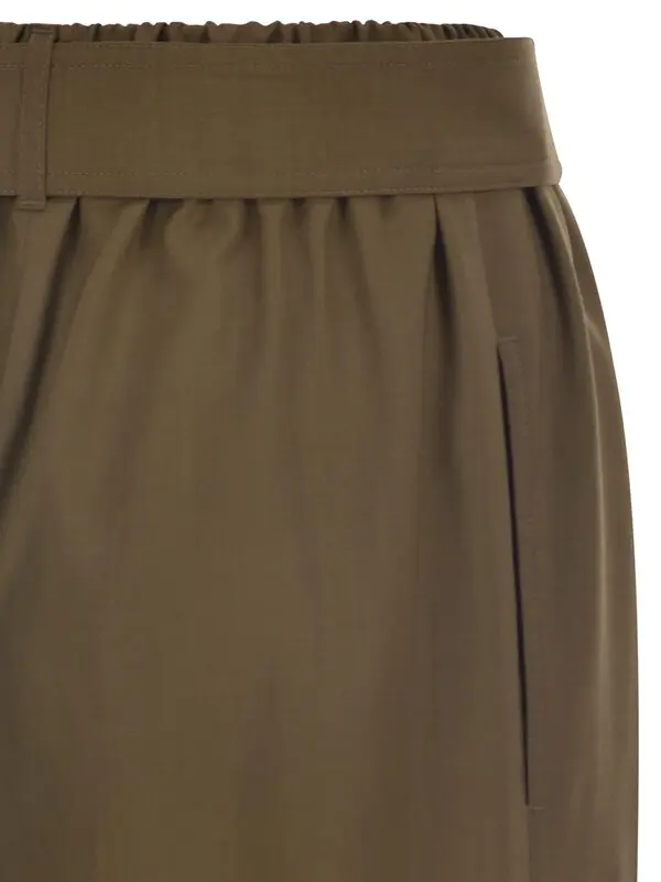 Max Mara Fluid Tailored Trousers In Pure Virgin Wool - Yellow