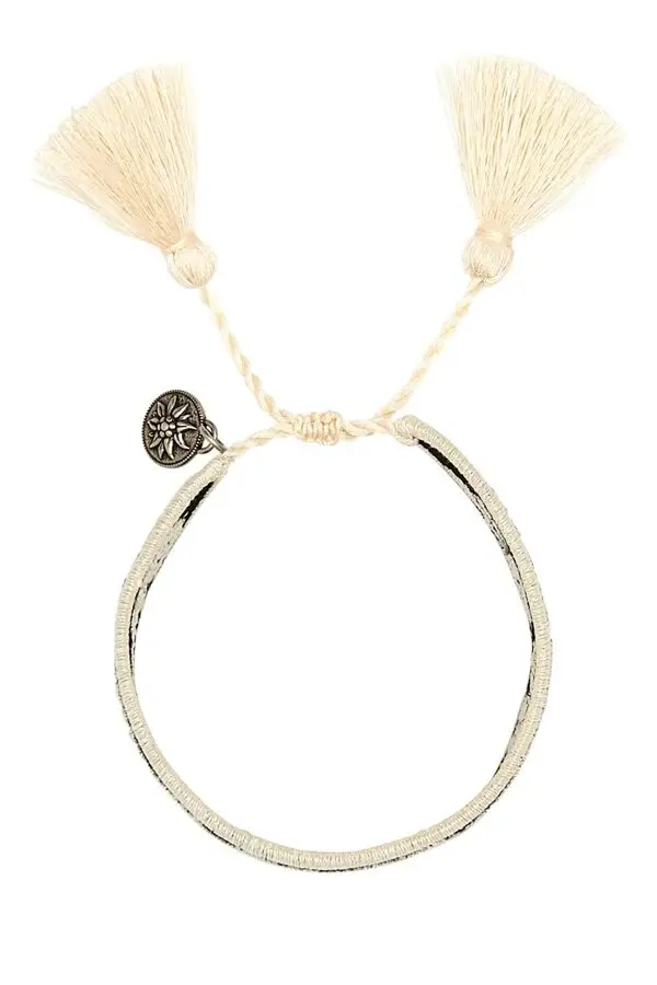 Prada Two-tone Suede And Fabric Bracelet - Multicolor