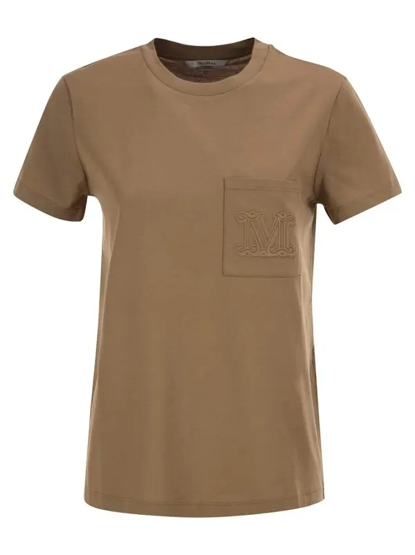 Max Mara Papaia Cotton Jersey T-shirt - Brown