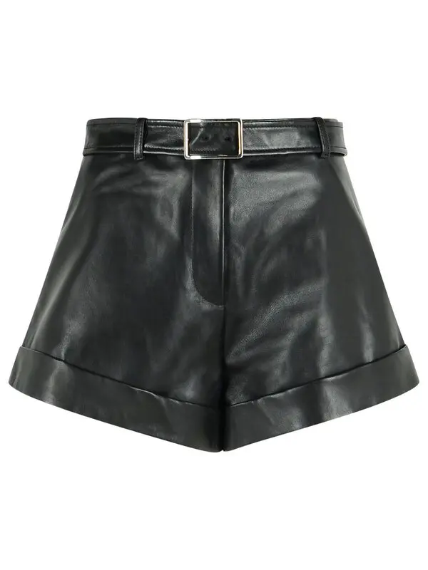 Sportmax Vasaio' Leather Shorts