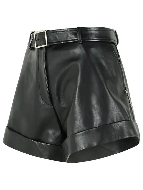 Sportmax Vasaio' Leather Shorts