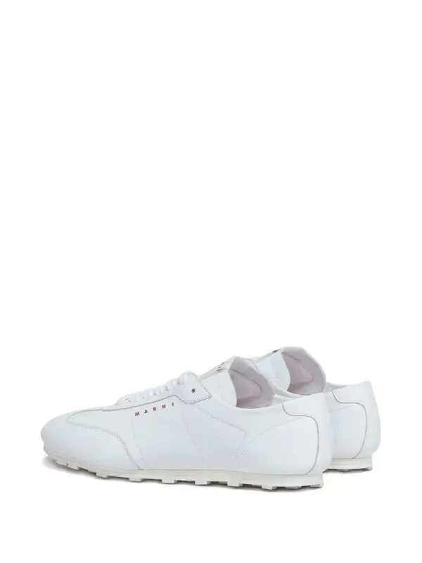Marni Leather Lace-up Sneakers - White