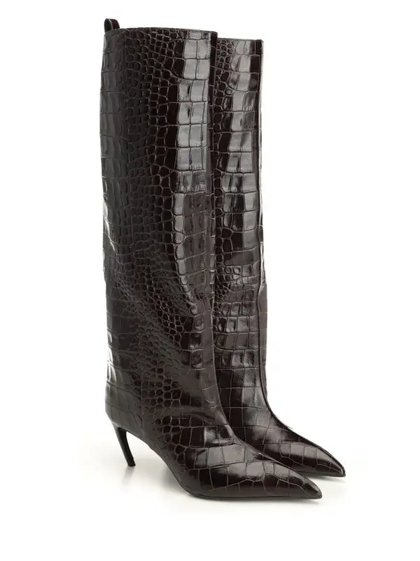 Attico Lea' Crocodile-effect Boot