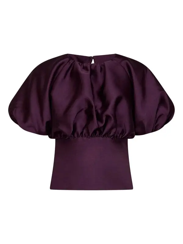SELF-PORTRAIT Taffeta Short-sleeved Top - Multicolor