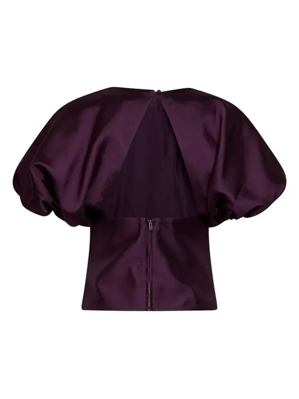 SELF-PORTRAIT Taffeta Short-sleeved Top - Multicolor