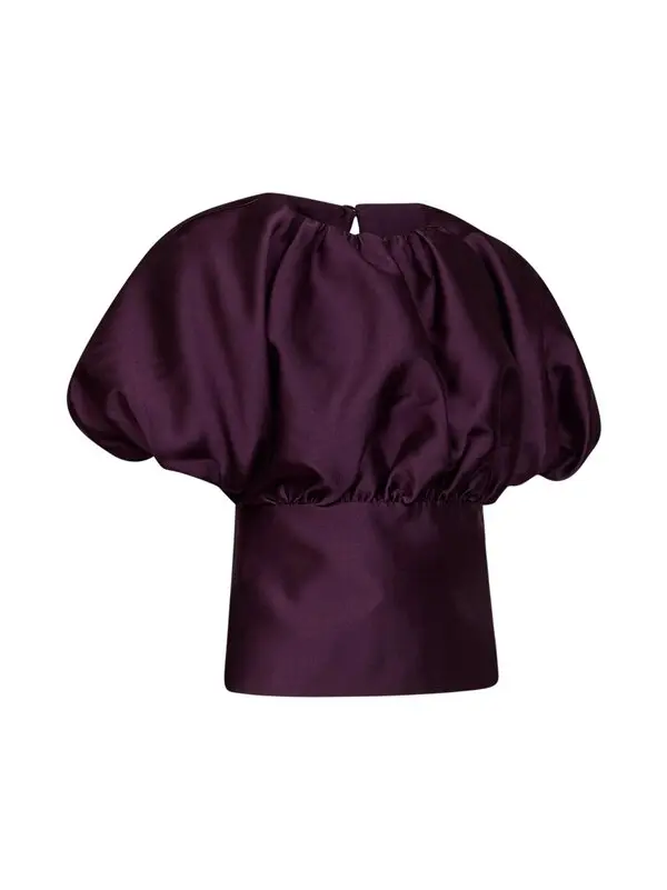 SELF-PORTRAIT Taffeta Short-sleeved Top - Multicolor