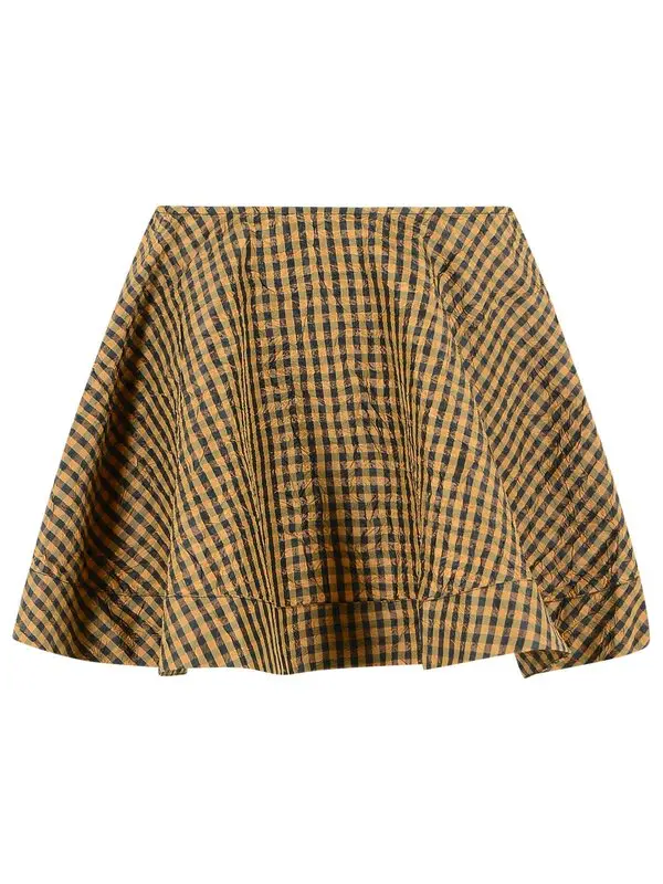 GANNI And Black Polyester Skirt - Brown