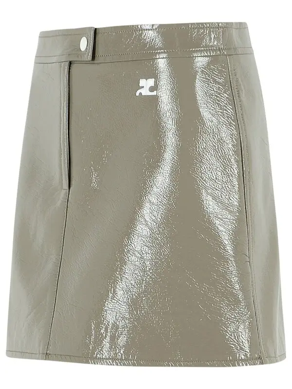 COURREGES Reedition' Grey Polyester Blend Miniskirt