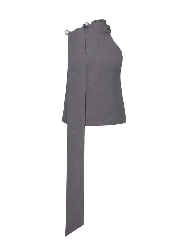 Giuseppe Di Morabito Virgin Wool One-shoulder Top - Multicolor