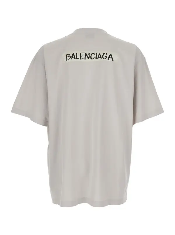 Balenciaga Cotton T-shirt With Logo On Front And Back For - Multicolor