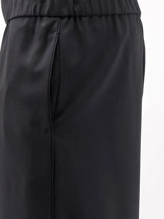 Loewe Wool Trousers With Logo Detail - Black