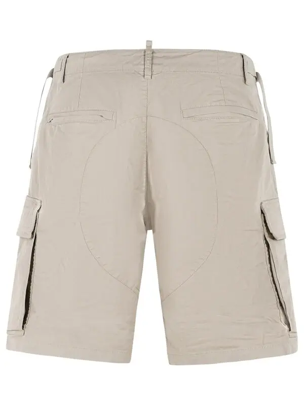 Dsquared2 Beige Cotton Cargo Bermuda Shorts