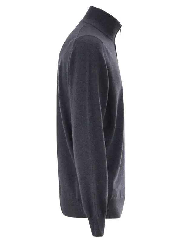 Brunello Cucinelli Cashmere Turtleneck Sweater With Zipper
