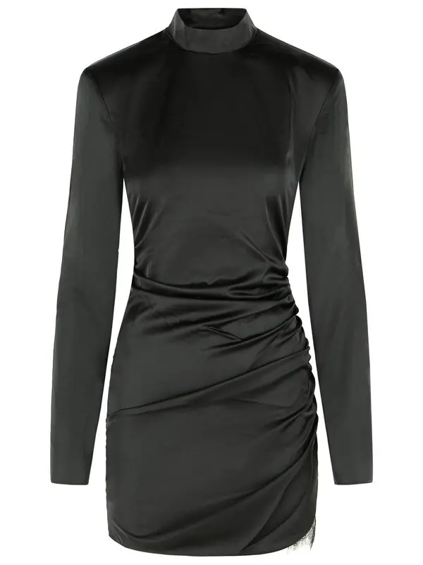 ROTATE BY BIRGER CHRISTENSEN Polyester Satin Mini Dress - Black