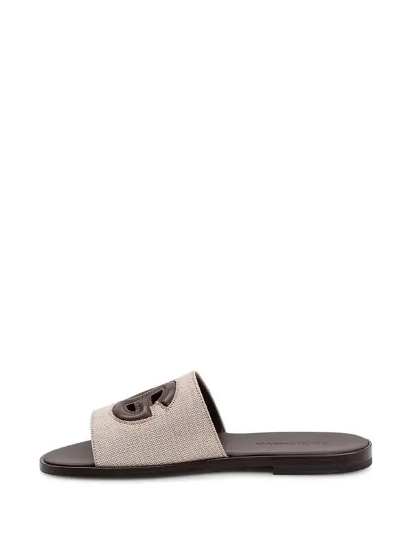 Dolce & Gabbana Logo Sandals - Brown