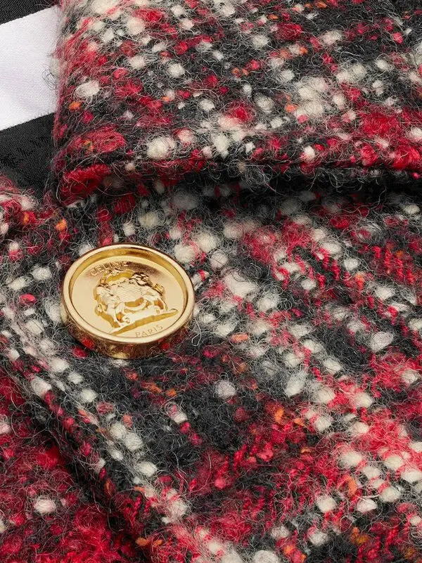 Celine Madras Wool, Cotton And Mohair Blazer
