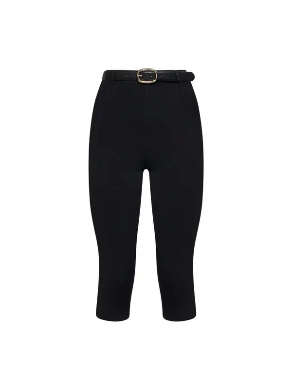 SELF-PORTRAIT Compact Knit Capri Leggings - Multicolor