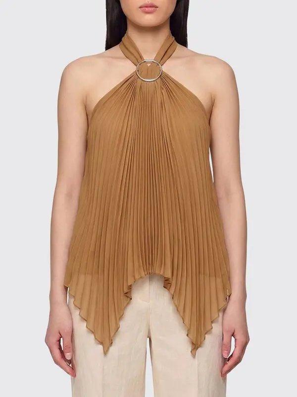 Max Mara Valzer Pleated Polyester Top