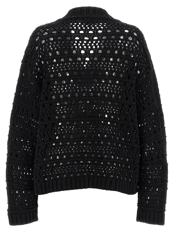 GANNI Crochet V-neck' Sweater
