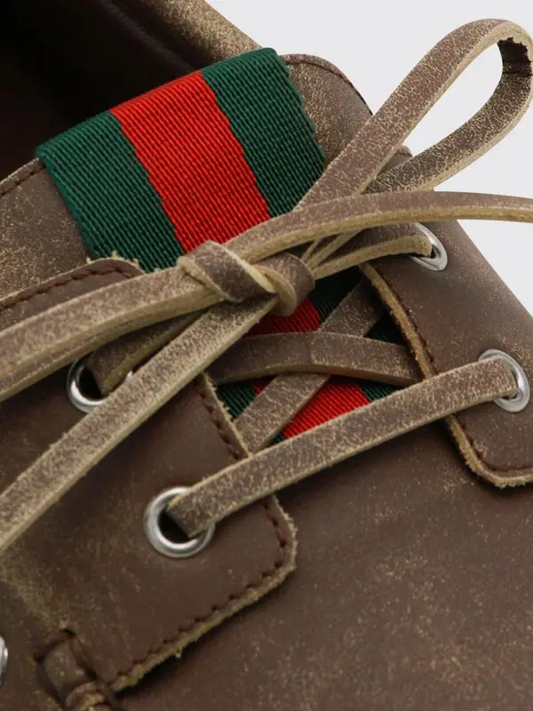 Gucci Used Leather Boat Loafers