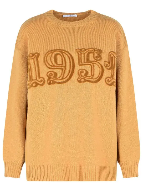 Max Mara Camel Wool And Cashmere Sweater - Cream