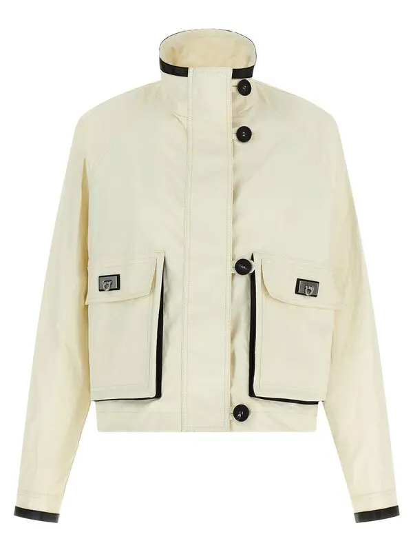 FERRAGAMO Tech Linen Jacket - White