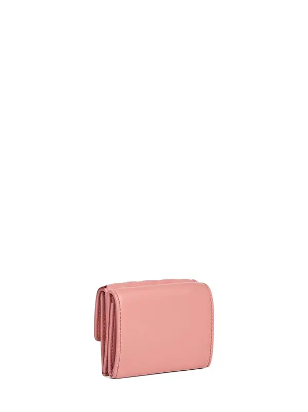 Fendi Pink Micro Trifold Baguette Wallet