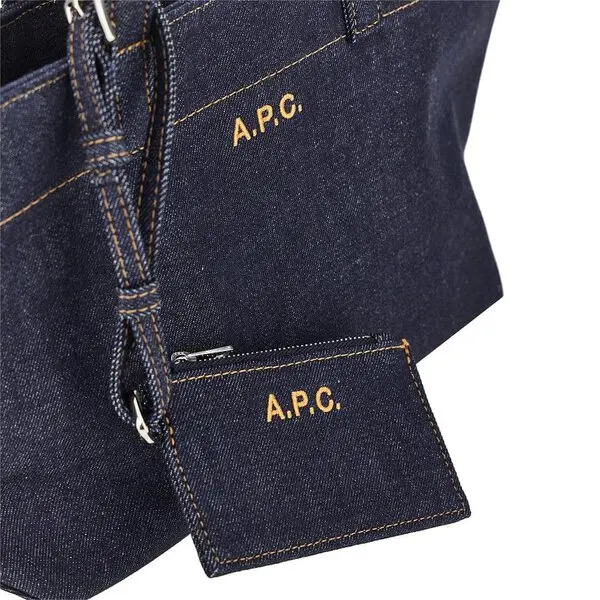 A.p.c. Denim Small Le Drummer Toile Bag - Blue