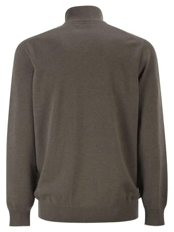 Brunello Cucinelli Cashmere Turtleneck Sweater With Zipper
