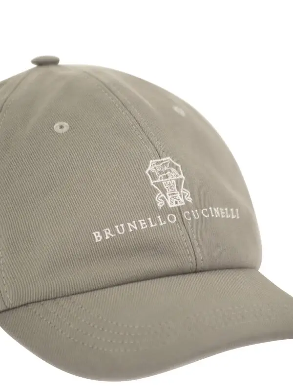 Brunello Cucinelli Garment-dyed Twisted Cotton Gabardine Baseball Cap - Multicolor