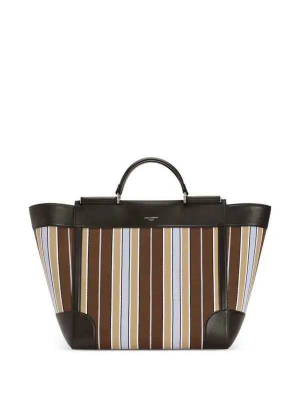 Dolce & Gabbana Sicily Jacquard Tote Bag - Brown