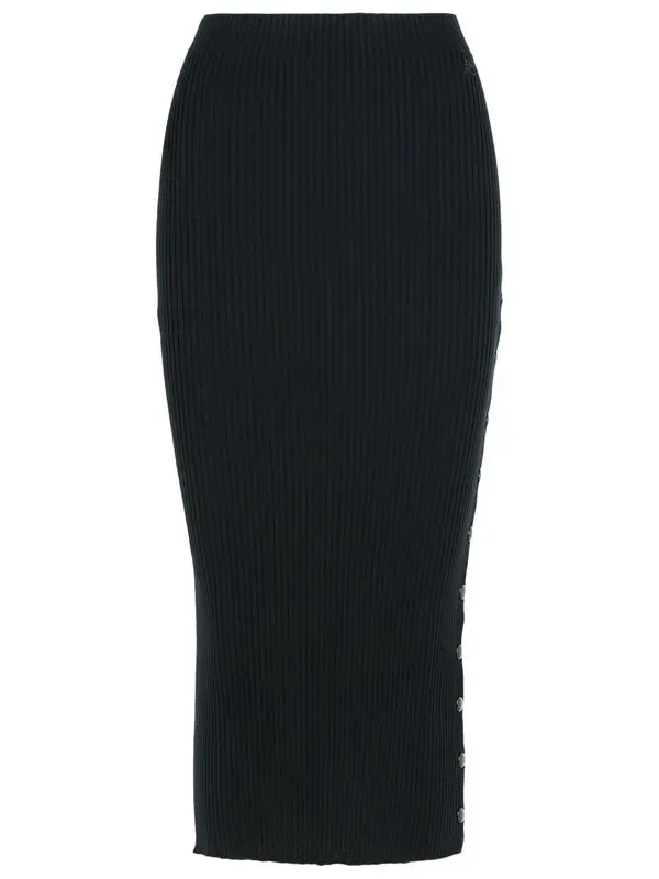 COURREGES Merino Wool Blend Skirt - Black