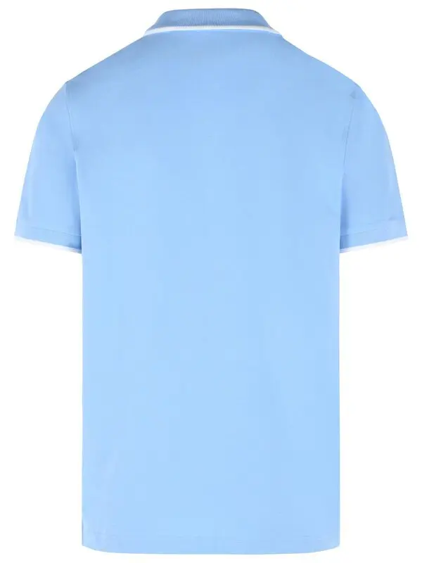 FAY Light Stretch Cotton Polo Shirt - Blue