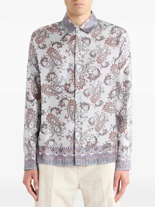 Etro Paisley Leaf Print Shirt