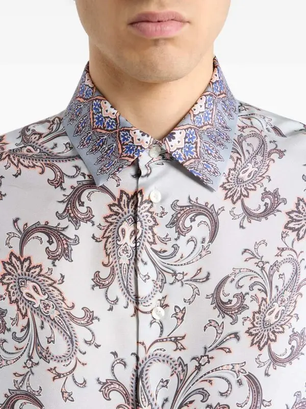 Etro Paisley Leaf Print Shirt